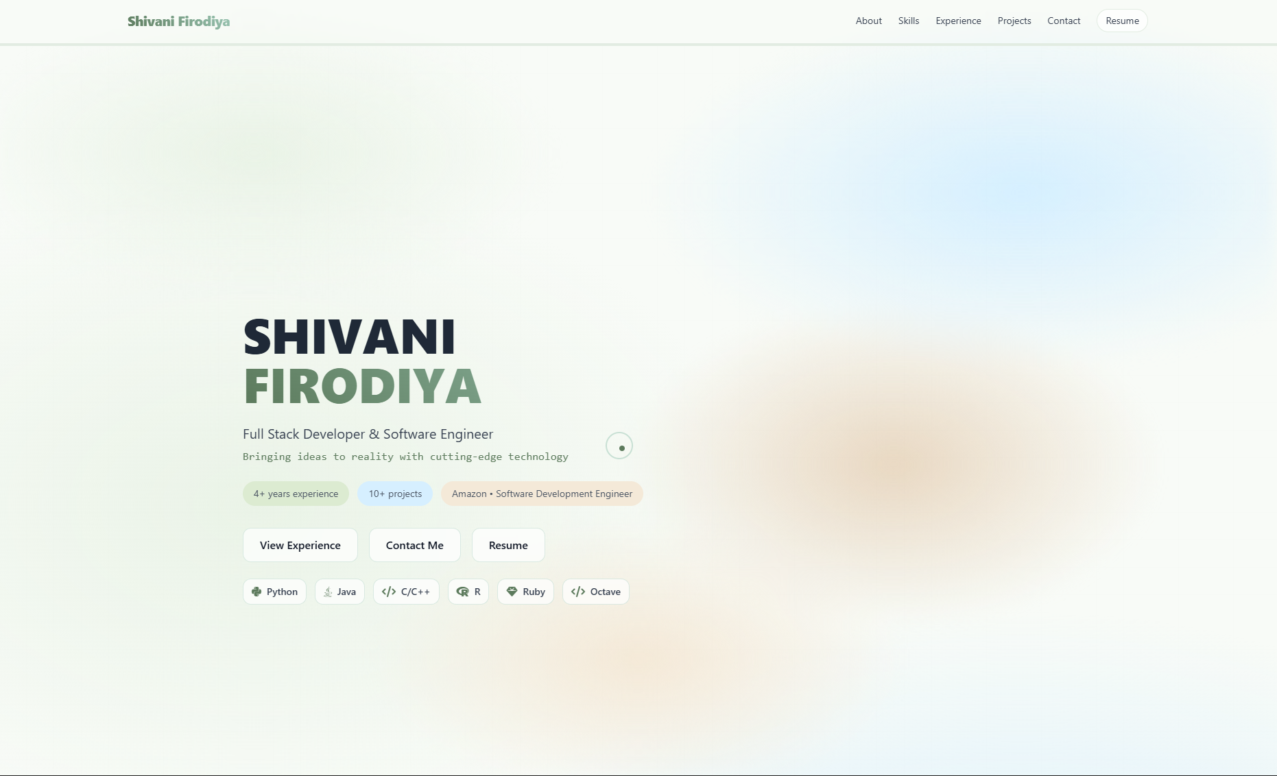 Shivani Firodiya | Full Stack Developer